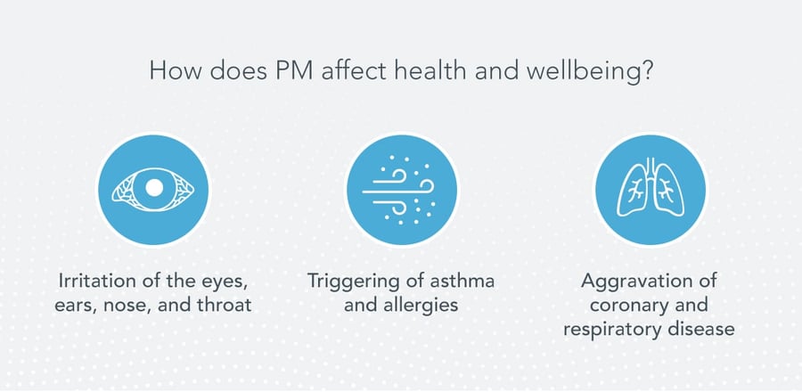 How does particulate matter (PM) impact your health?