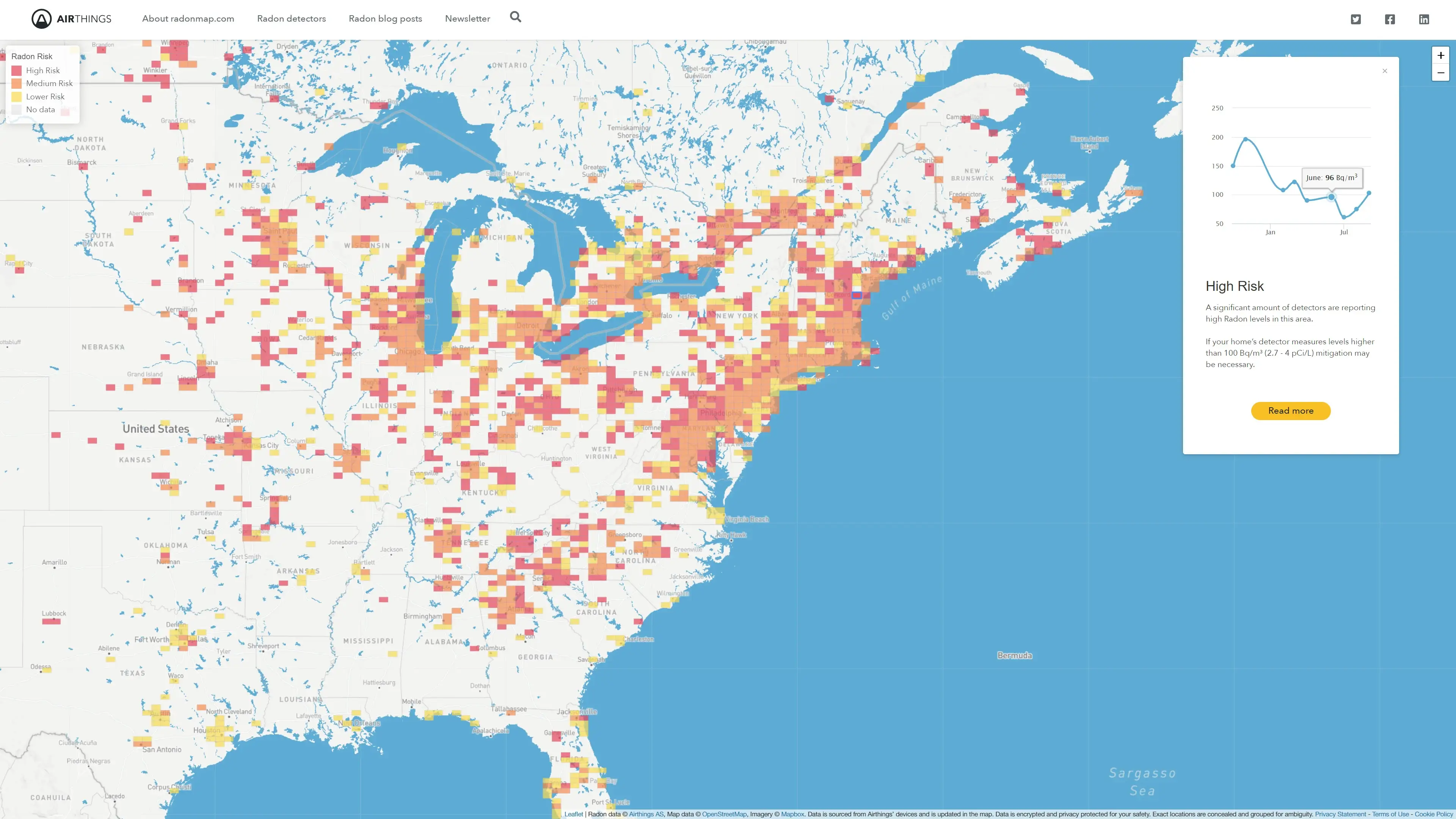Alberta Radon Map