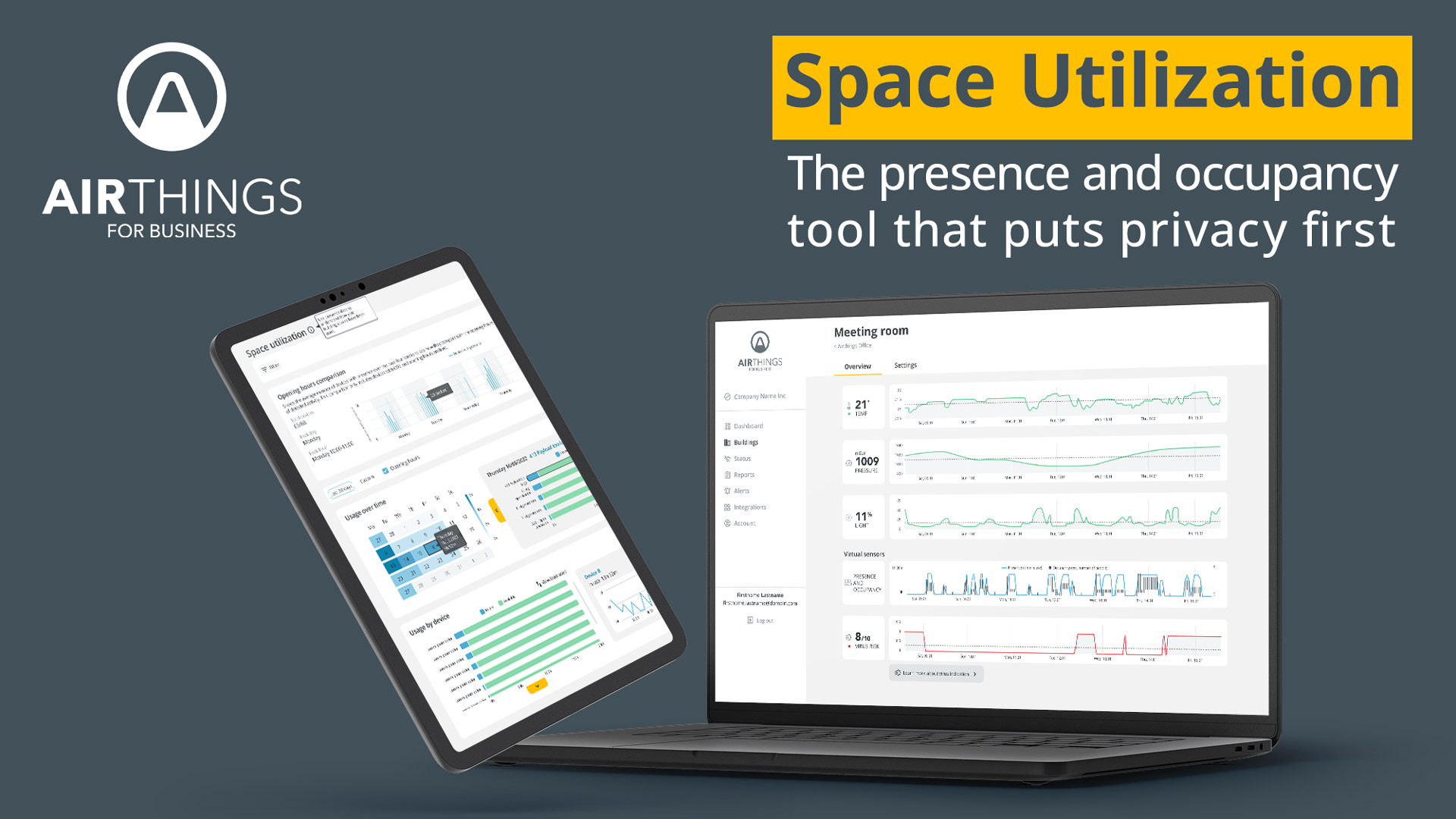 Airthings Space Utilization Solution - tool that puts privacy first